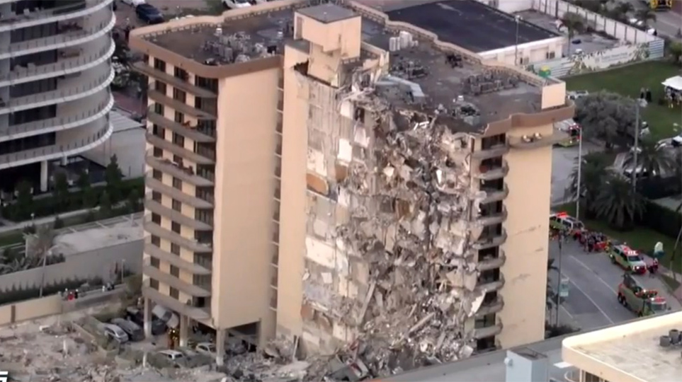 WATCH: Horrifying moment Miami Beach tower collapses - Gript
