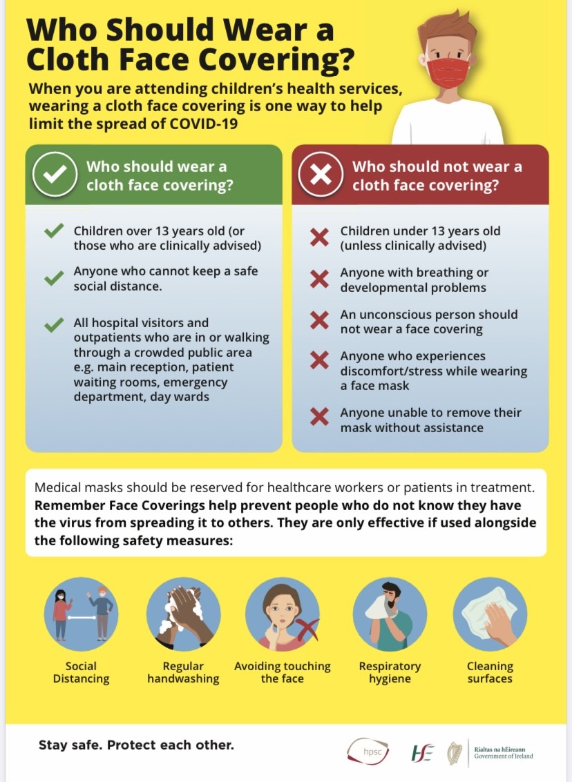 ‘Masks are not suitable for under-13s’ poster remains on HSE website ...