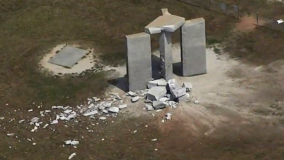 WATCH: Mysterious Georgia Guidestones Partially Destroyed by Explosion ...