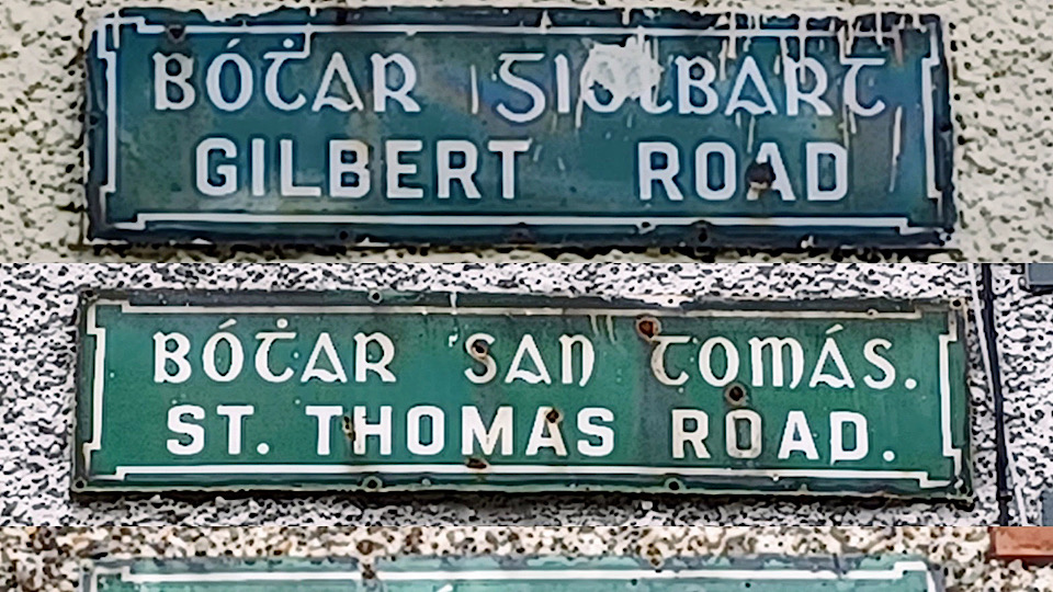 Álainn: Iconic Cló Gaelach street signs to be restored by City Council ...