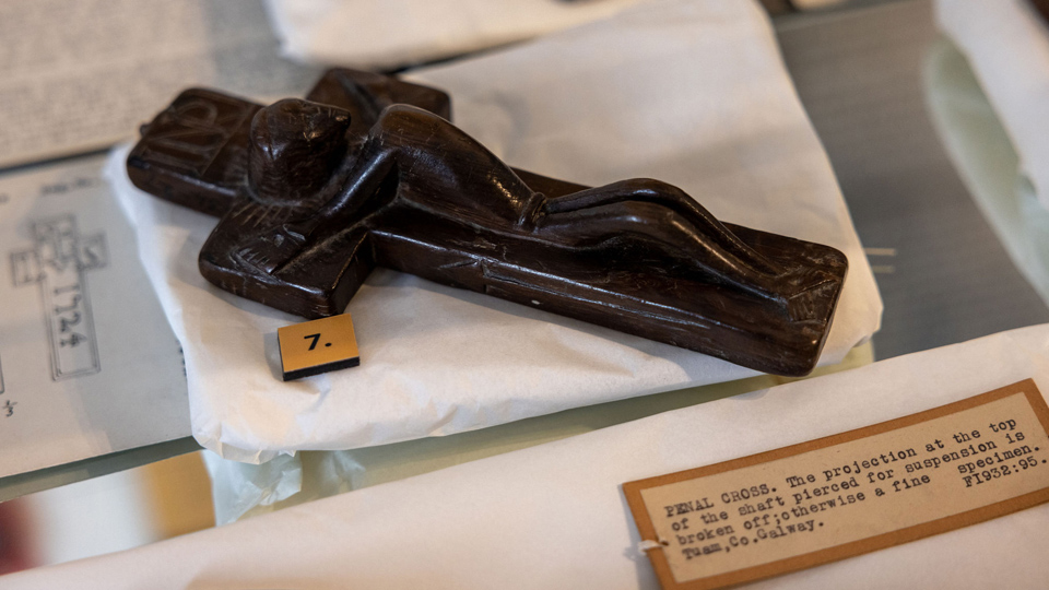 Selection of crosses on display for special anniversary programme at ...