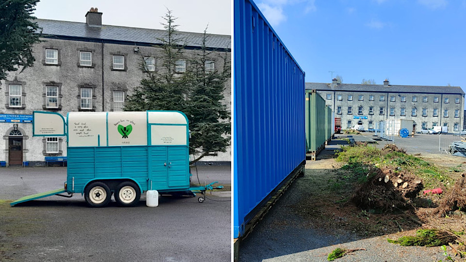 Tensions flare at Columb Barracks in Mullingar as refugees and locals ...