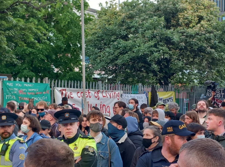 Watch: Heated scenes as hundreds attend protest at asylum seeker ...