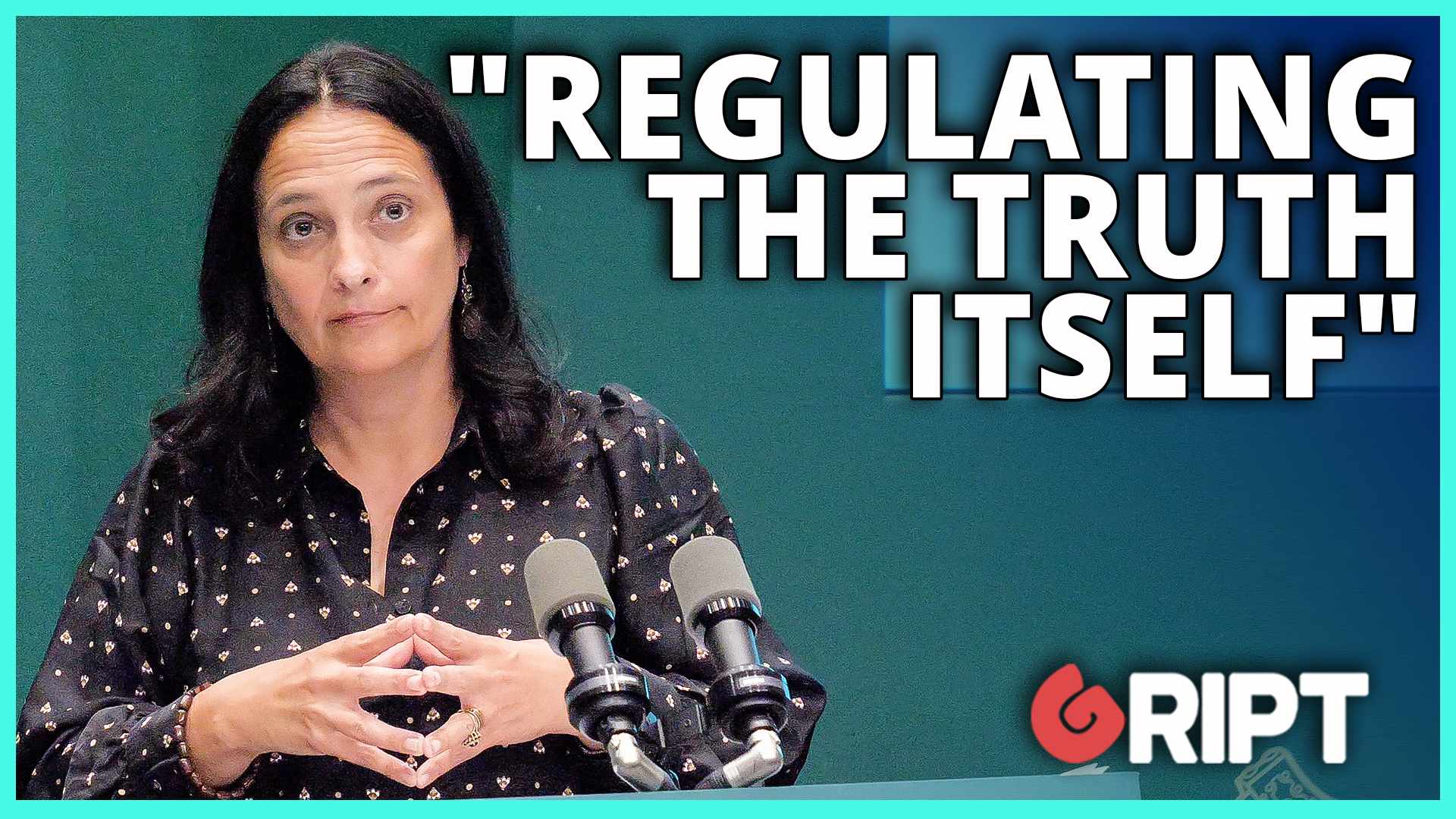 "Can't answer a simple question, when you're literally regulating truth ...