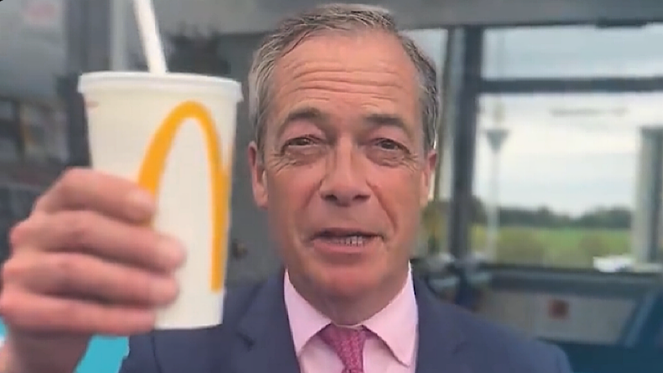Nigel Farage responds after woman arrested for throwing milkshake on ...